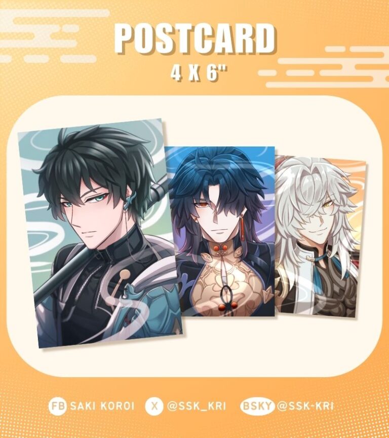 Honkai Star Rail | Postcard | Blade, Danheng, Jingyuan – Homu